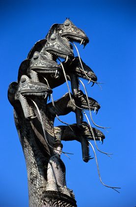 Giant Seven Headed Naga Mythical Snake Editorial Stock Photo - Stock ...