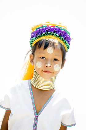 Model Released Kayan Hill Tribe Girl Editorial Stock Photo - Stock ...