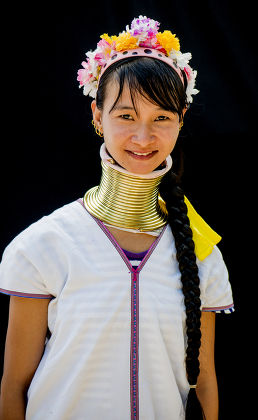 Model Released Portrait Young Kayan Hill Editorial Stock Photo - Stock ...