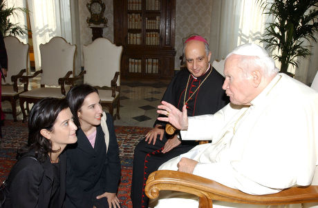 Pope John Paul Ii Meets Simona Editorial Stock Photo - Stock Image ...