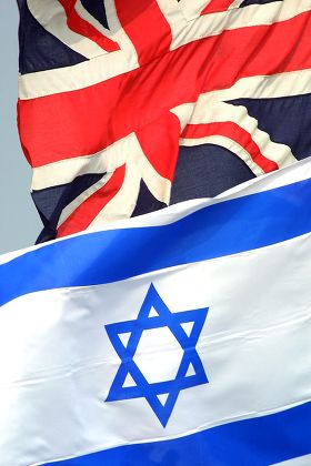 Israeli British Flags Editorial Stock Photo - Stock Image | Shutterstock