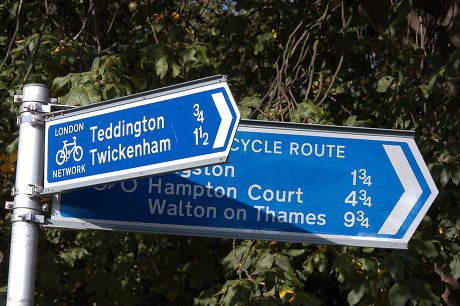 Cycle Route Sign Editorial Stock Photo - Stock Image | Shutterstock