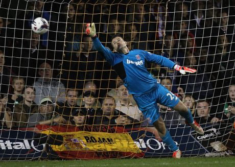 Shay Given Stoke Dives Make Save Editorial Stock Photo - Stock Image ...