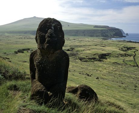 Moai Stone Sculpture Made Tuff Rock Editorial Stock Photo - Stock Image ...