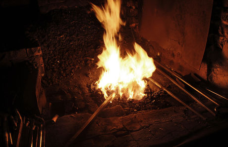 Iron Rods Fire Smiths Hearth Industrial Editorial Stock Photo - Stock ...
