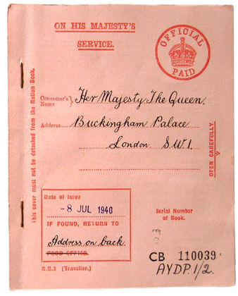 Rare Royal Ration Books Issued King Editorial Stock Photo - Stock Image ...