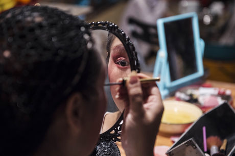 Actor Puts On Make Before Performing Editorial Stock Photo - Stock ...