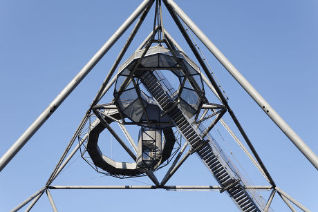 Tetrahedron Made Steel Pipes Pyramidshaped Observation Editorial Stock ...