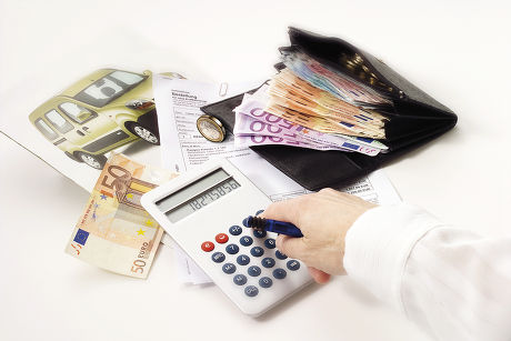 Model Released Car Puchase Contract Calculator Editorial Stock Photo ...