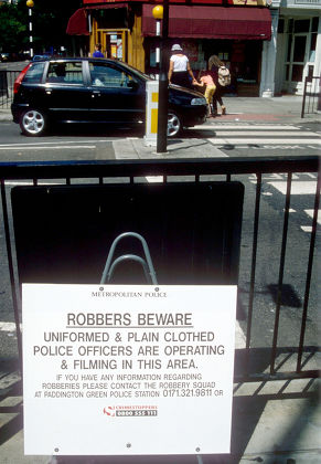 Robbers Beware Sign Editorial Stock Photo - Stock Image | Shutterstock