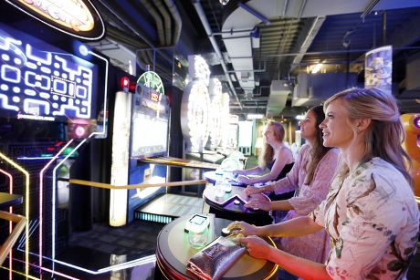 Amy Smart Playing Pac Man Editorial Stock Photo - Stock Image ...