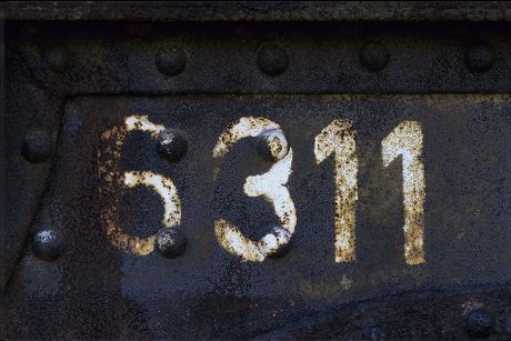 White Numbers Painted On Rusty Old Editorial Stock Photo - Stock Image ...