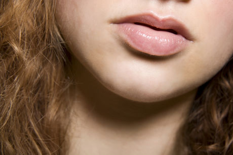 Model Released Detail Shot Slightlyparted Lips Editorial Stock Photo ...