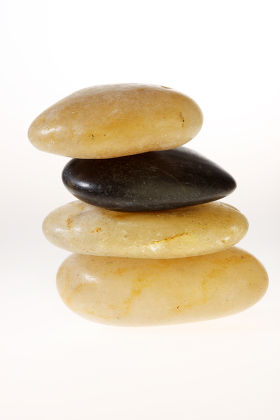 Smooth Pebbles Stacked Instudio Stilllife Shot Editorial Stock Photo ...