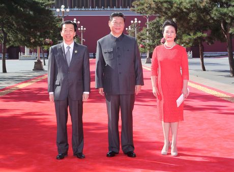 Chinese President Xi Jinping C His Editorial Stock Photo Stock Image