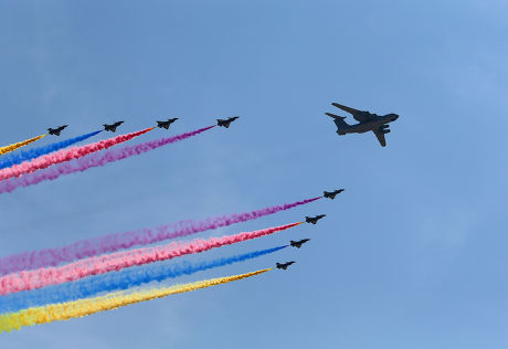 Leading Formation Aircraft Attends Parade Editorial Stock Photo - Stock ...