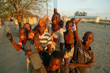 Group Children On Street Sehitwa Botswana Editorial Stock Photo - Stock ...