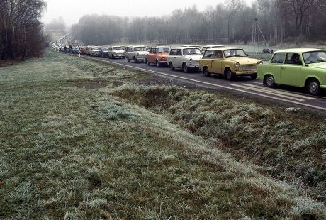 Trabant Cars Queue East Germans Coming Editorial Stock Photo - Stock ...
