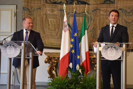 Joseph Muscat Matteo Renzi Editorial Stock Photo - Stock Image ...