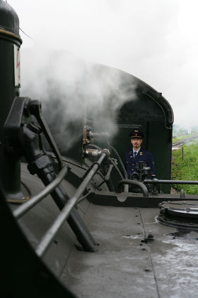 Historical Steam Train View Carriage Conductor Editorial Stock Photo ...