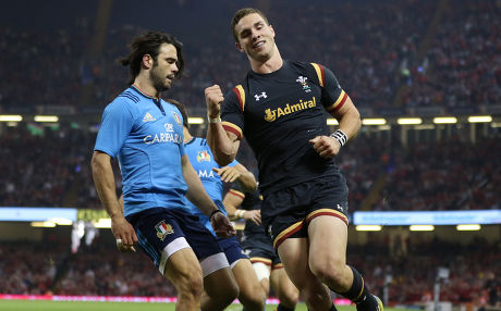 George North Wales Races Score Try Editorial Stock Photo - Stock Image ...