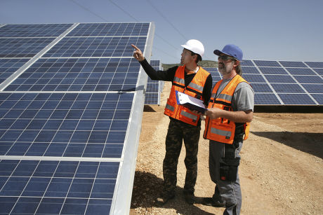 Esp Spain Beneixama Solar Power Station Editorial Stock Photo - Stock ...