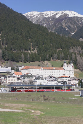 Monastery Train Station Disentis Surselva Region Editorial Stock Photo ...