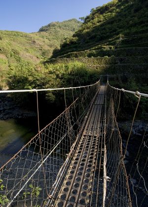 Rope Bridge Cambulo Village Banaue Philippines Editorial Stock Photo ...