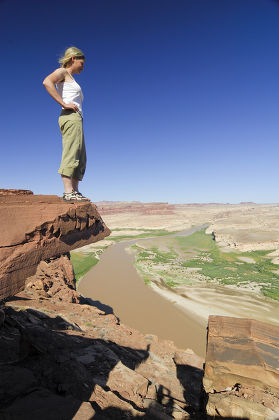 Model Released Woman Standing On Ledge Editorial Stock Photo - Stock ...