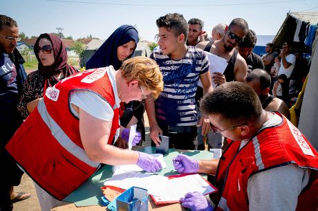 Red Cross Help Migrants Refugee Camp Editorial Stock Photo - Stock ...