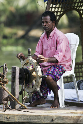 Typical Rice Boats On Backwaters Canal Editorial Stock Photo - Stock ...