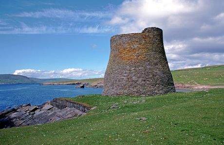 Pictish Broch Iron Age Tower Over Editorial Stock Photo - Stock Image ...
