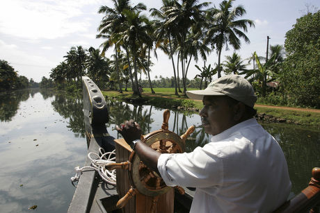Typical Rice Boat On Backwaters Kerala Editorial Stock Photo - Stock ...