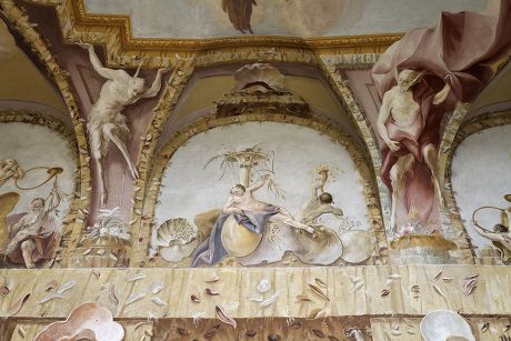 Grotesque Ceiling Fresco Triton Room Benedictine Editorial Stock Photo ...