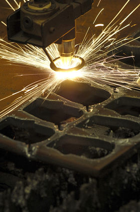 Bulky Plate Treatment Cutting Cutting Torch Editorial Stock Photo ...