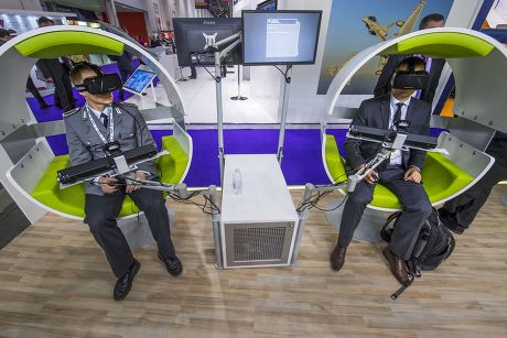 Airbus Stand Virtual Reality Simulation Pods Editorial Stock Photo ...