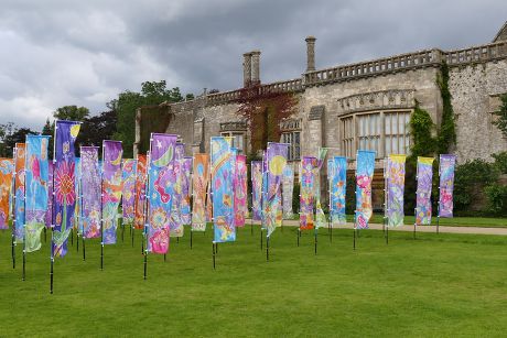 Batik Flags Art Installation Lacock Abbey Editorial Stock Photo - Stock ...