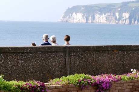 People Look Out See Seaton Promenade Editorial Stock Photo - Stock ...