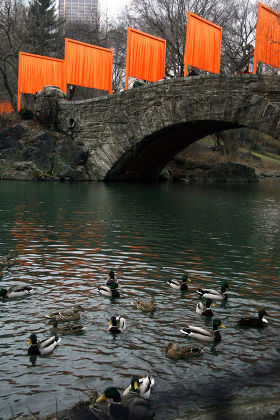 Christo Jeanne Claudes Gates Orange Flags Editorial Stock Photo - Stock ...