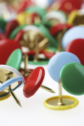 Coloured Tacks Editorial Stock Photo - Stock Image | Shutterstock