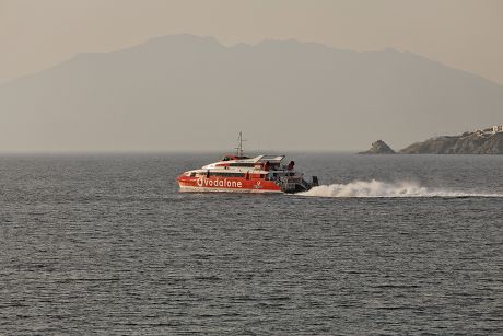 Fast Ferry Flying Cat Myconos Greece Editorial Stock Photo - Stock ...