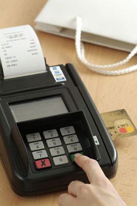 Hand Typing Pin Number Into Card Editorial Stock Photo - Stock Image ...