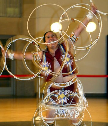 Eddie Swimmer Performing Hoop Dance During Editorial Stock Photo ...
