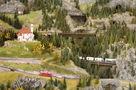 Gotthard Railway Model Model Church Wassen Editorial Stock Photo ...