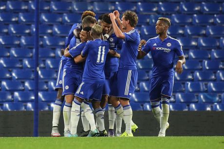 Chelsea Players Engulf Goalscorer Dion Conroy Editorial Stock Photo ...