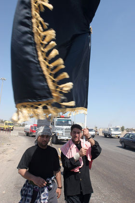 Shiite Muslims Holding Banners Poster Radical Editorial Stock Photo ...