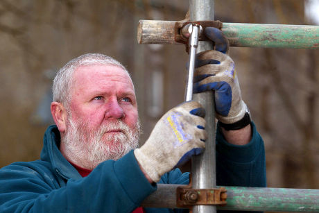 Lancashire Scaffolder Part Time Artist Steve Editorial Stock Photo ...