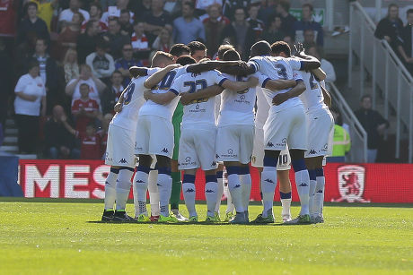 Leeds United Huddle During Sky Bet Editorial Stock Photo - Stock Image ...
