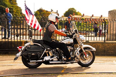 Man Riding Harley Davidson Motorcycle American Editorial Stock Photo ...