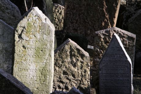 Jewish Inscriptions Carved On Tombstone Jewish Editorial Stock Photo ...